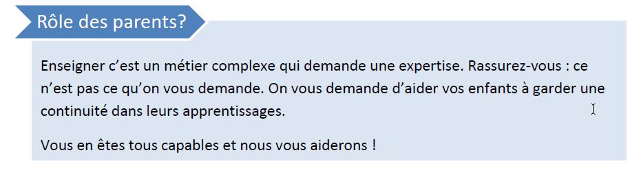 Rôle des parents – Ecole St André La Roche sur Yon